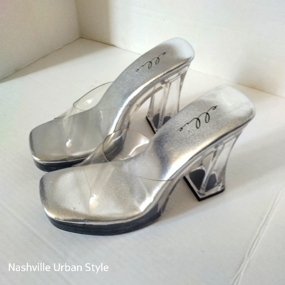 Ellie | Shoes | Ellie Clear Platform Mules | Poshmark